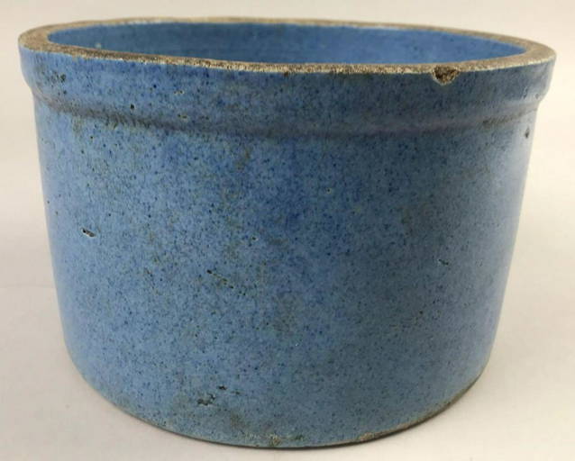 Vintage Blue Stoneware Pot