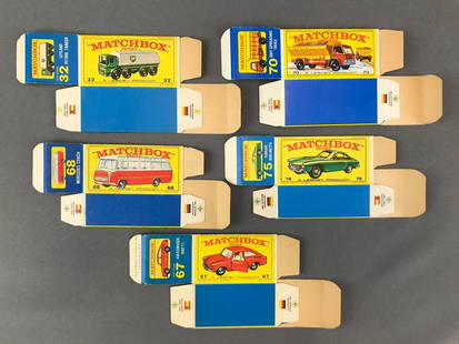 Group Of 5 Matchbox Type Boxes