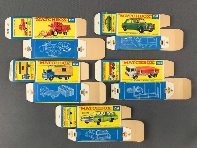 Group Of 5 Matchbox Type Boxes