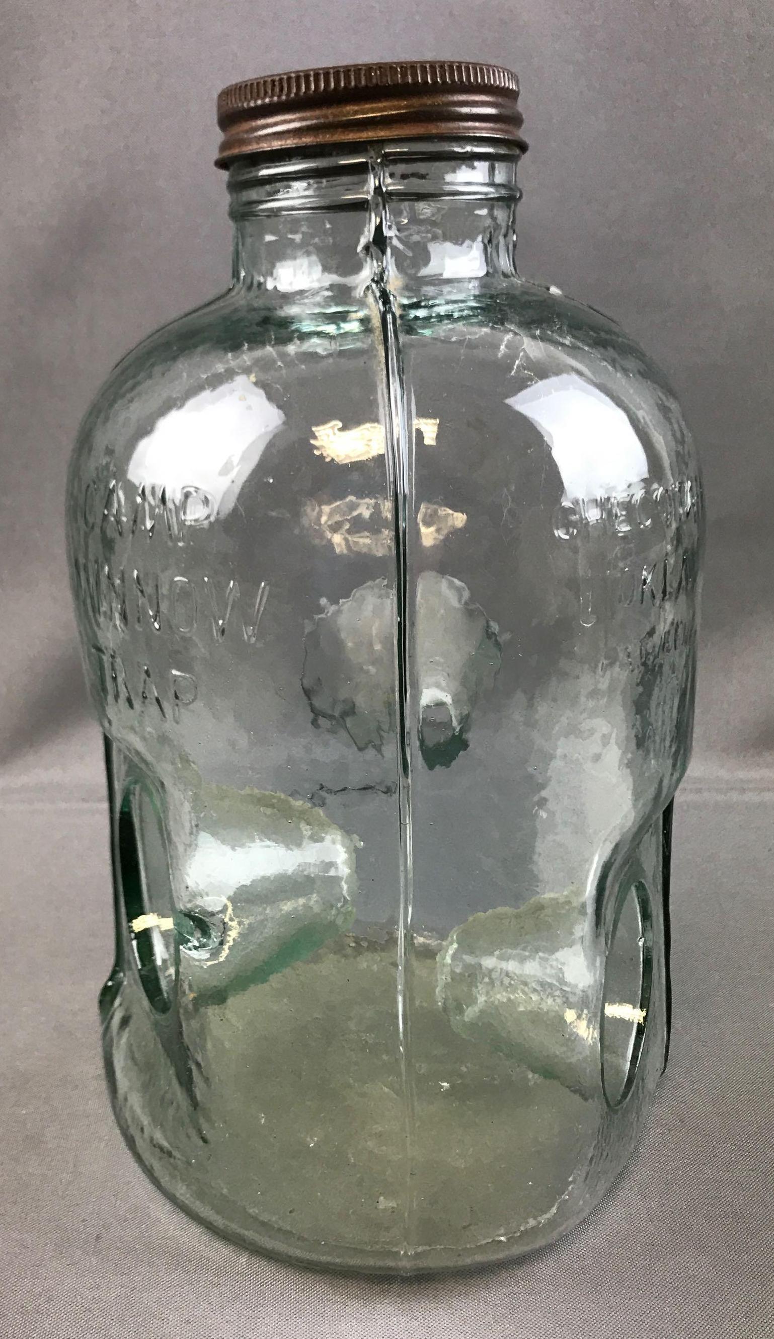 Vintage (c. 1950s) Glass "camp Minnow Trap"