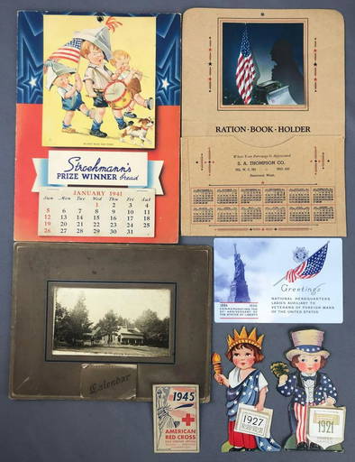 Group Of 7 : Vintage (1921 1945) Patriotic Calendars