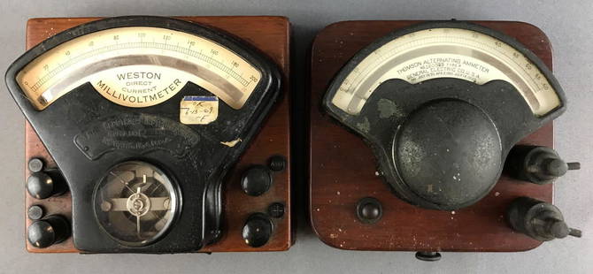 Group Of 2 : Vintage/antique Meters Dc Multimeter