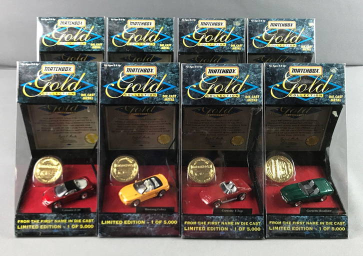 Group Of 8: Matchbox Gold Collection Die Cast Vehicles