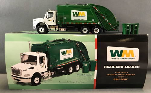 1/24 Rear End Loader Waste Management Truck Model