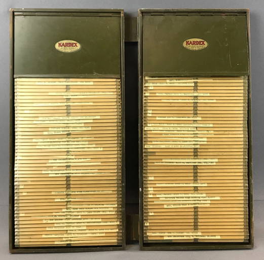Vintage Kardex Card Record