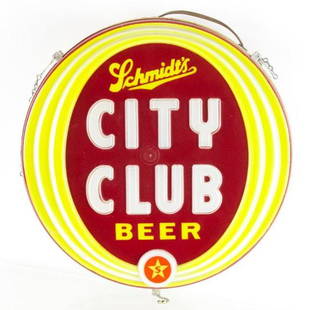Schmidt's City Club Beer Sign