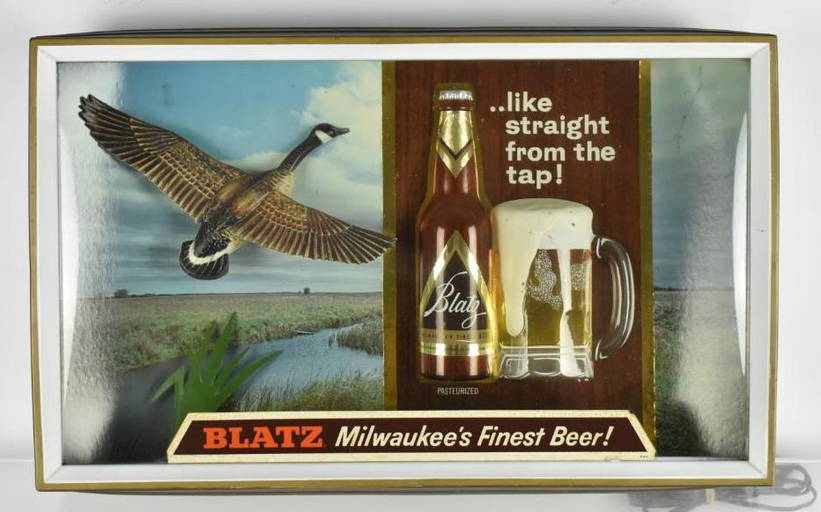 Vintage Blatz Beer Light Up Advertising Beer Sign