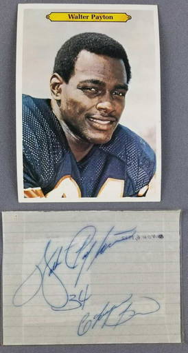 Walter Payton Autograph, 1980 Topps Super Card