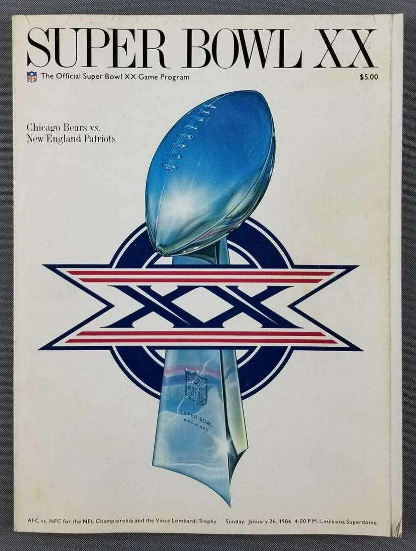 Official Super Bowl Xx Game Program