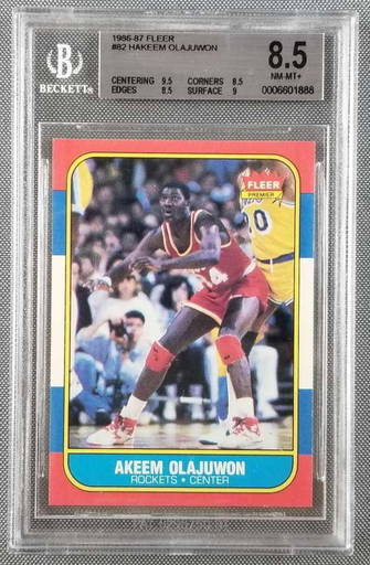 1986 87 Fleer Premier Hakeem Olajuwon Basketball Card
