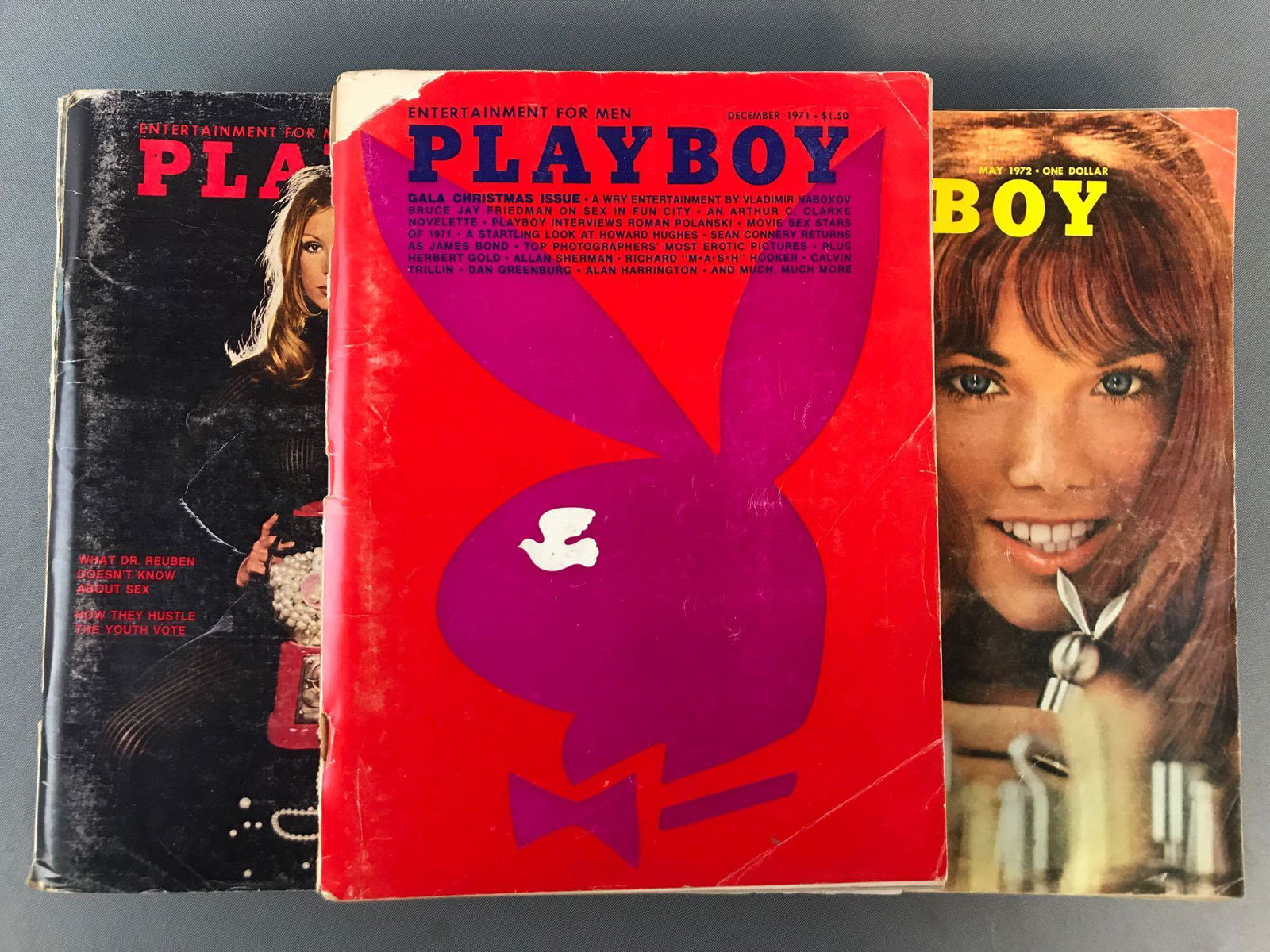 Group Of 14 Vintage 1970s Playboy Magazines