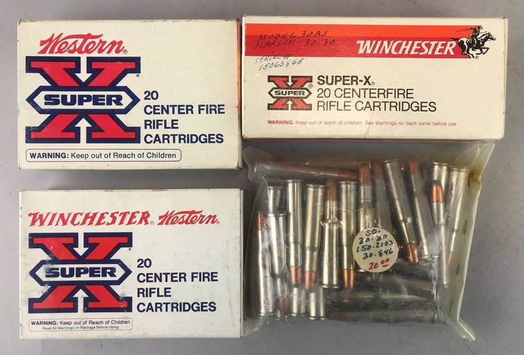 4 piece group assorted Winchester Rifle Cartridges - May 08, 2021 ...