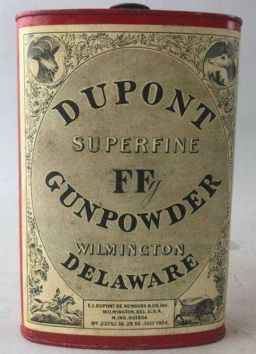 Dupont Superfine Ffg Gunpowder Tin