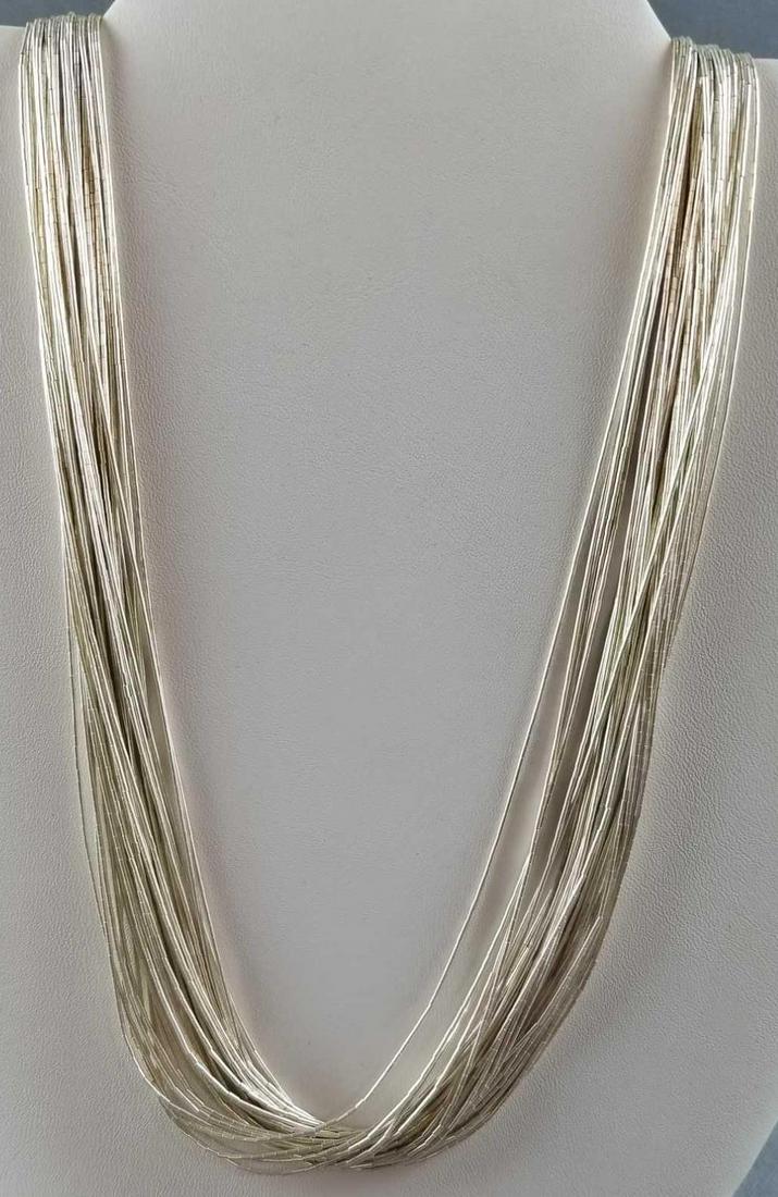 Sterling Silver Multi Strand Necklace