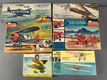 Group Of Model Airplane Kits, Parts