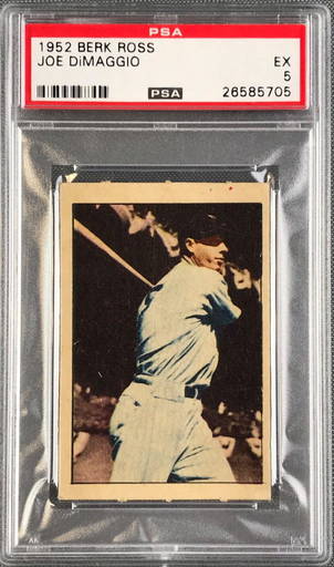 1952 Berk Ross Joe Dimaggio Baseball Psa 5