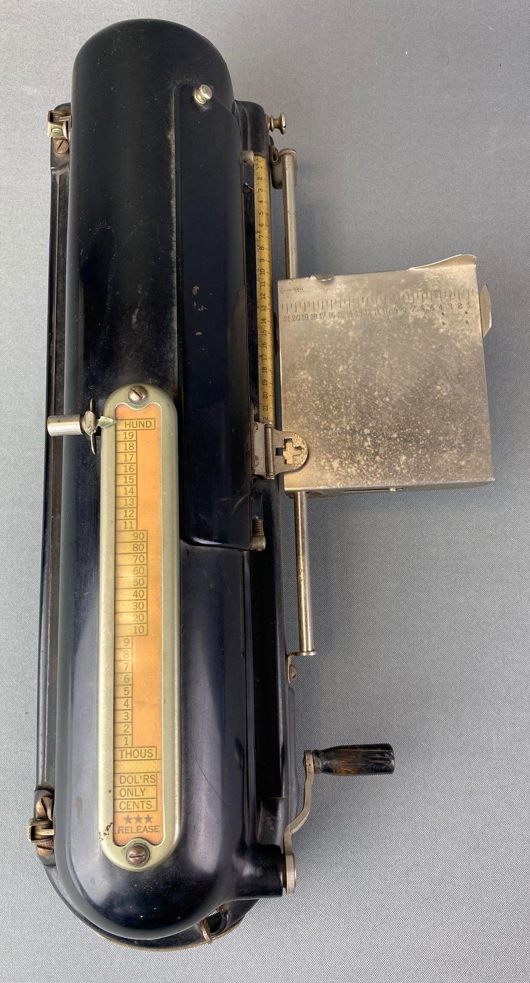 G.w. Todd & Co Protectograph Check Writer Printer