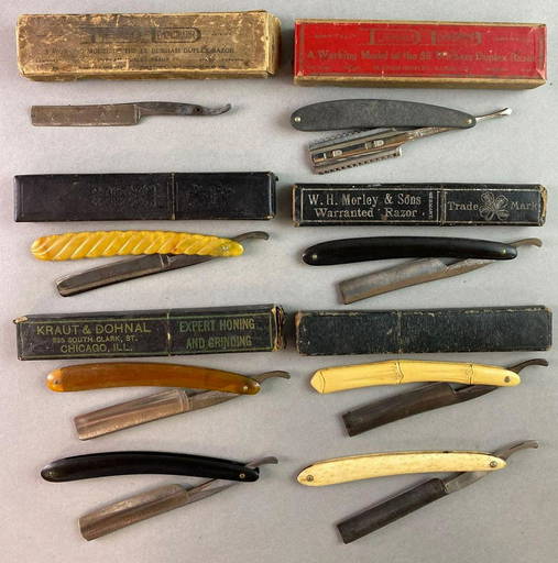 Group of 8 Antique Straight Razors Bakelite Bone - Sep 11, 2021 ...