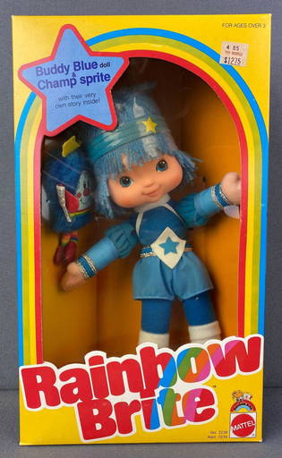 Mattel Rainbow Brite Buddy Blue Doll And Champ Sprite