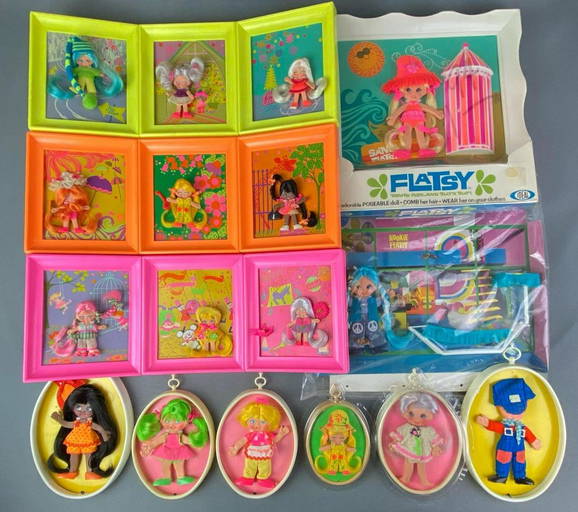 Group Of Ideal Toy Flatsy Dolls