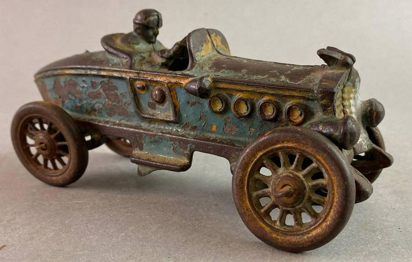 Antique Cast Iron Race Car