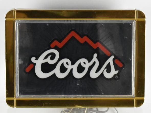 Coors Light Up Advertising Starburst Motion Beer Sign