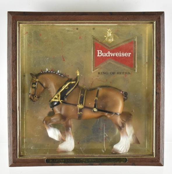 Vintage Budweiser Clydesdale Horse Advertising Beer