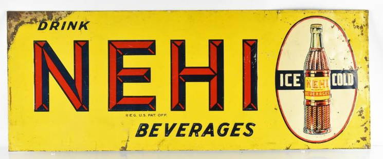 Nehi Beverages Metal Advertising Sign