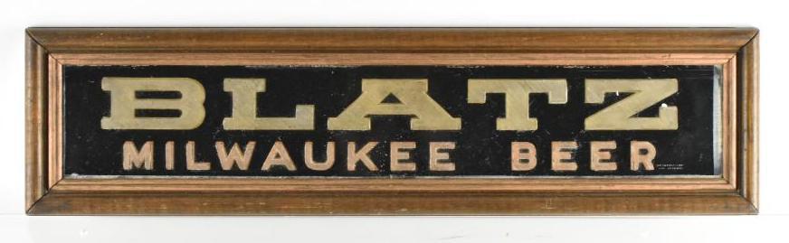 Vintage Blatz Beer Milwaukee Advertising Beer Sign