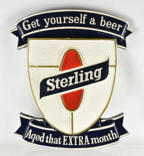 Vintage Sterling Beer Advertising Chalk Sign