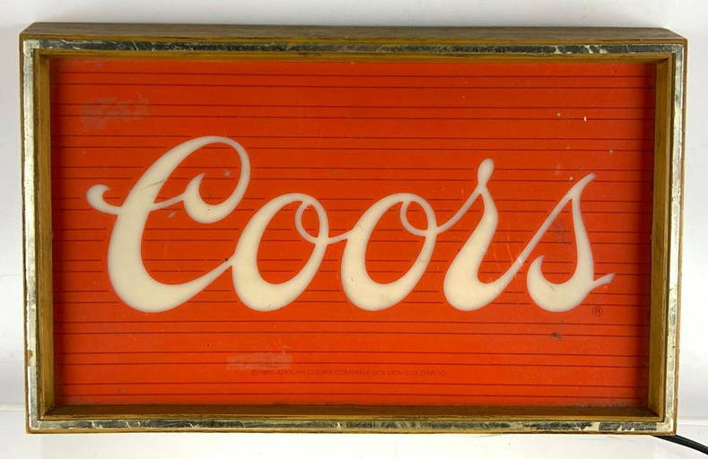 Coors Light Up Advertising Beer Sign