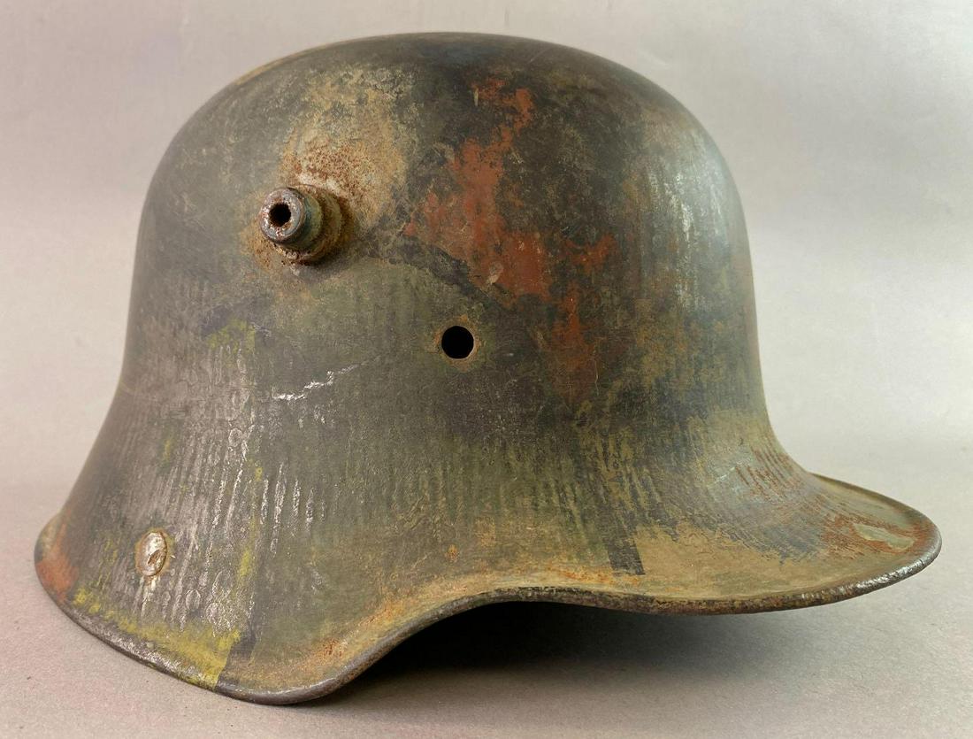 Ww1 German M16 Transitional Helmet With G62 Camouflage