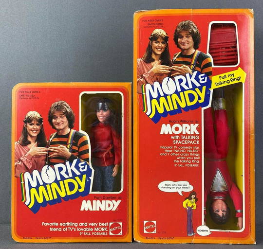 Group Of 2 Mattel Mork And Mindy Fashion Dolls