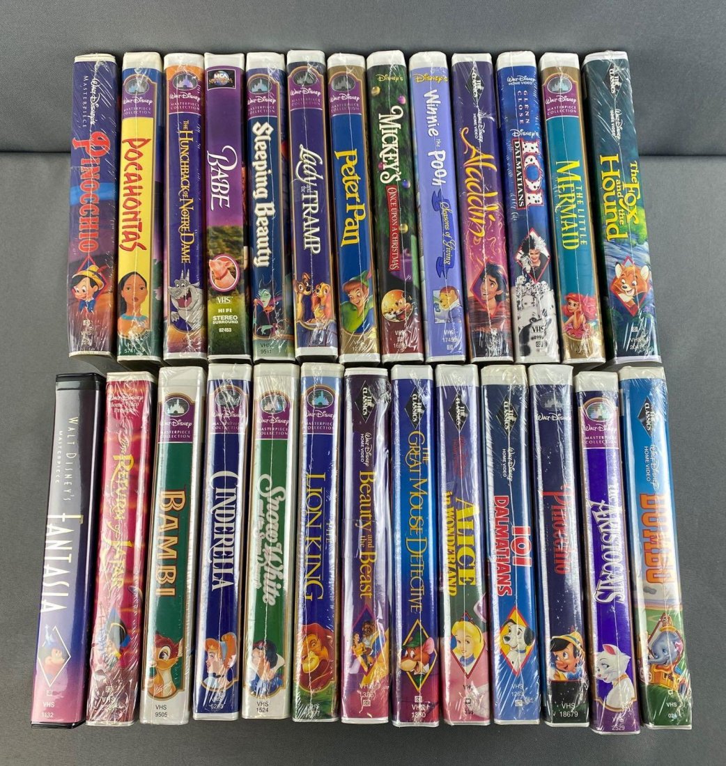 Group Of 26 Disney Vhs Tapes