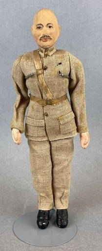 Ceramic And Composition British Soldier Doll
