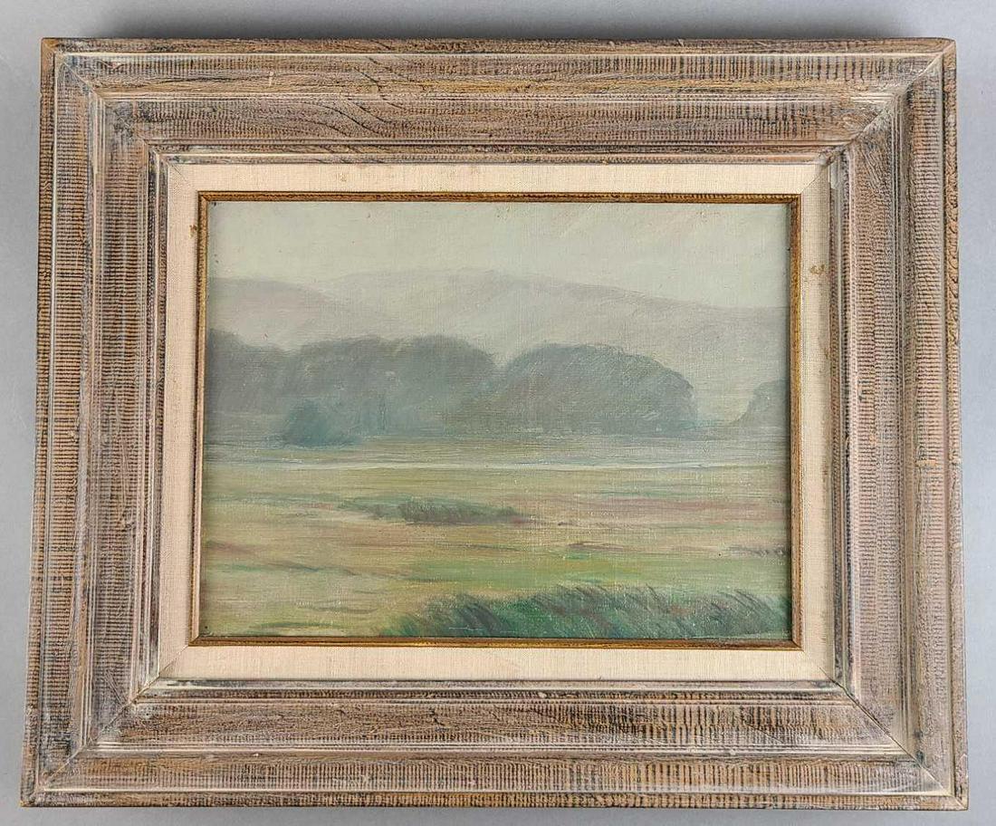 1905 Ernest Barnes Impressionist Landscape Oil Painting