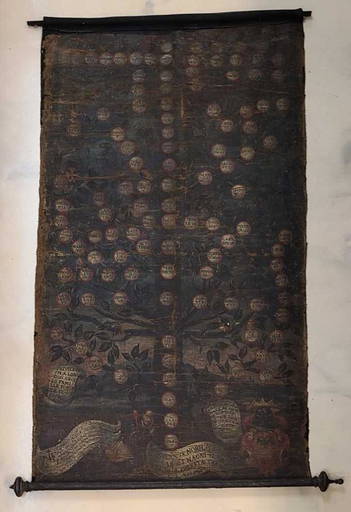 14th 15th Century Noble Family Tree Scroll