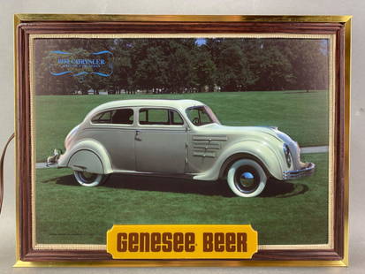 Vintage Genesee Beer Light Up Advertising Window Sign