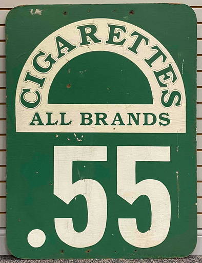 Vintage Cigarettes All Brands Wood Advertising Sign