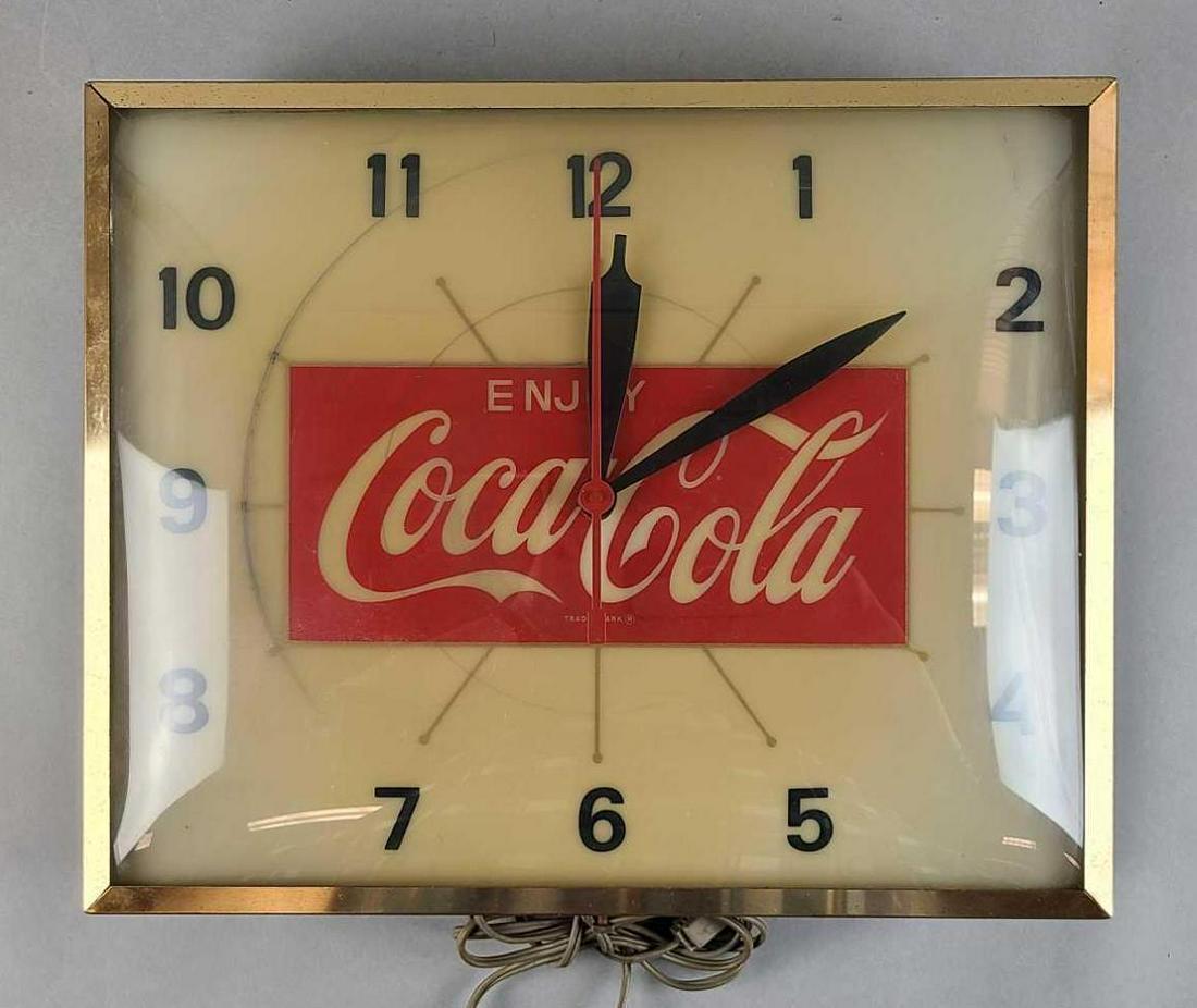 Vintage Coca Cola Advertising Light Up Wall Clock