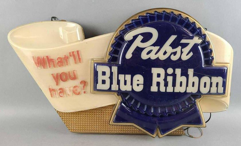 Vintage Pabst Blue Ribbon Advertising Sign