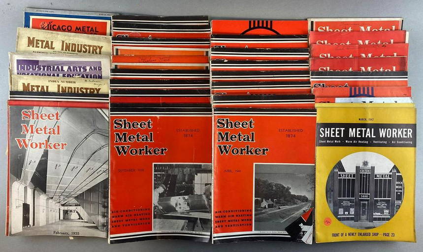 Large Group Of 1930s 40s Metal Worker Magazines