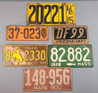 Antique, Vintage License Plates