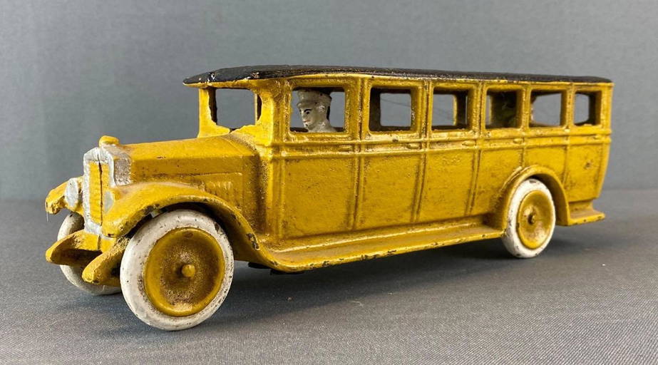 Cast Iron Ab Skoglund Yellow Toy Bus