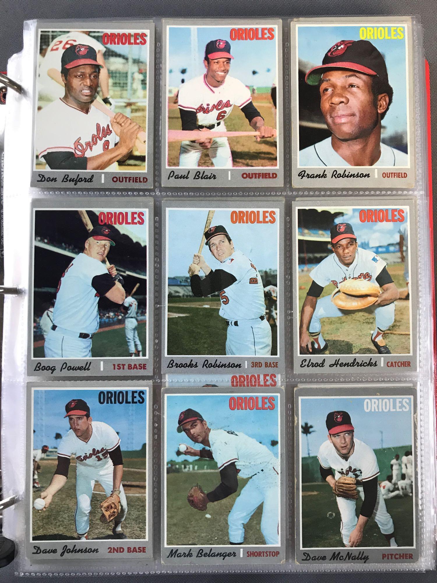 Binder Of 1970 Topps Baseball Cards