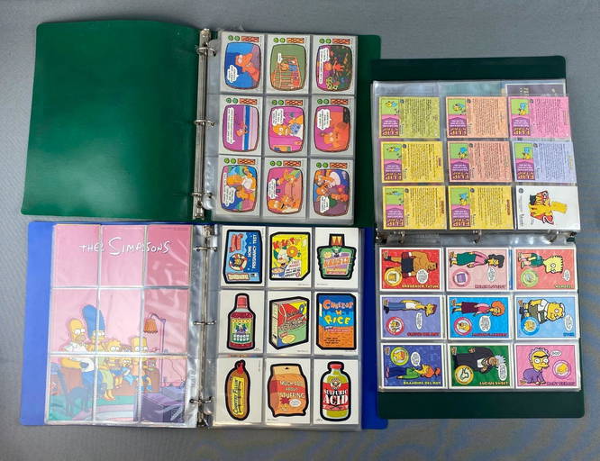 Group Of 3 Binders Of The Simpsons Trading Cards
