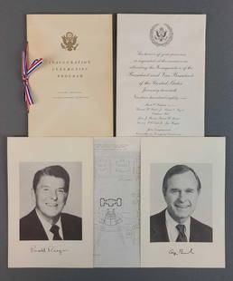 Original Reagan Bush Inauguration Invitation
