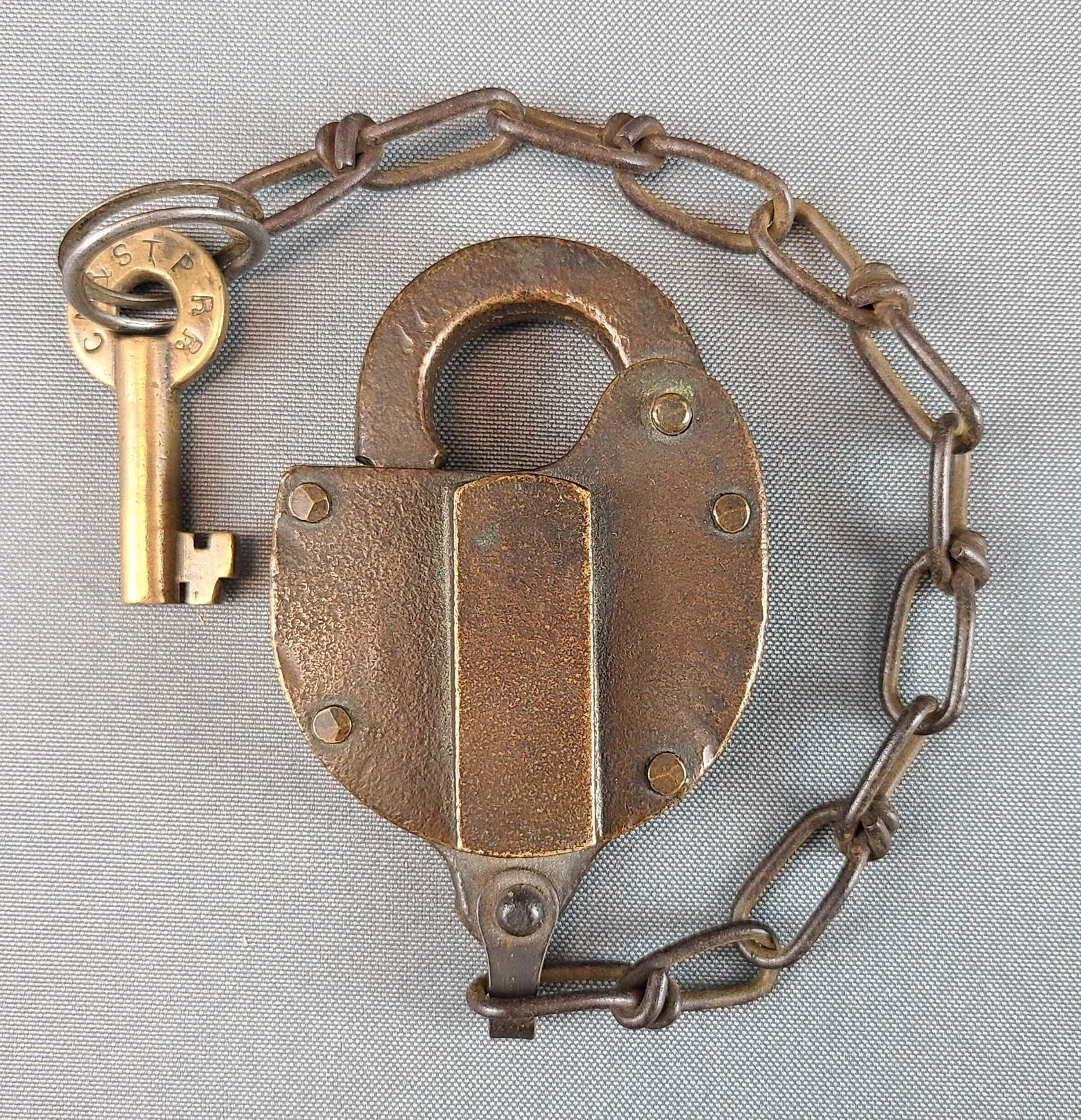 Railroad Lock with Key - May 14, 2022 | Matthew Bullock Auctioneers in IL