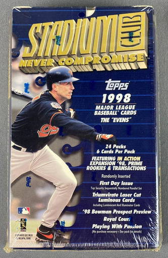 1998 Topps Stadium Club Even Series Baseball Card Box