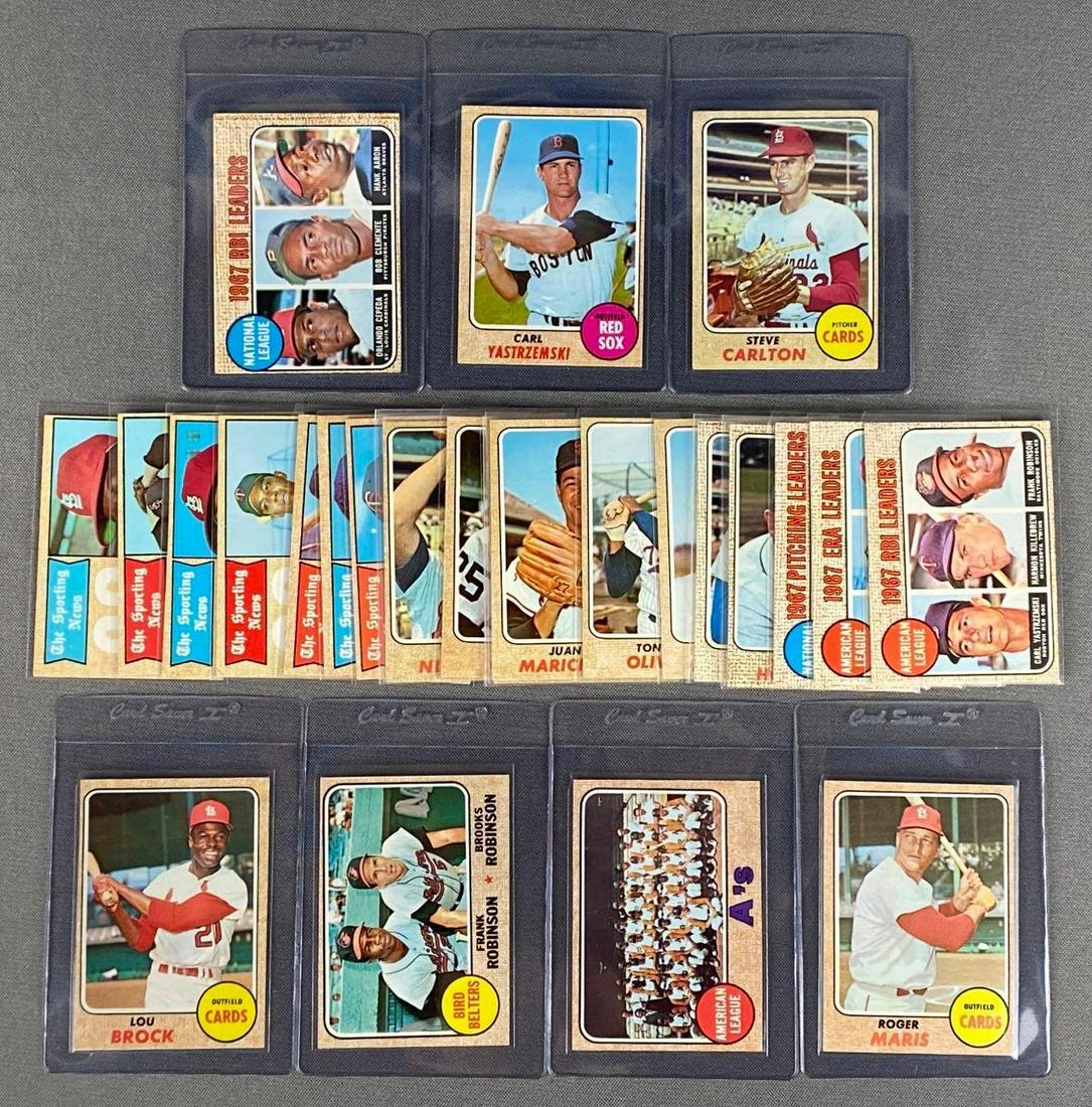 Group Of 28 1968 Topps Baseball Cards
